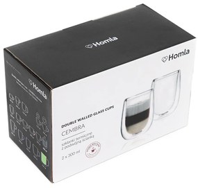 Homla Sada dvoustěnných sklenic CEMBRA 2ks 0,3l