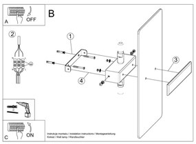 Sollux SL.1006 - Nástěnné svítidlo AZALIA 2xG9/40W/230V