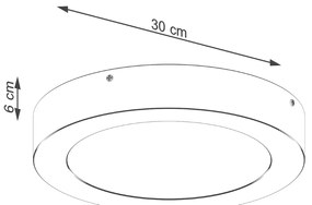 Stropní LED svítilna Onyx 30, 1x LED 23w, 3000k, w