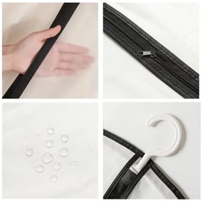 Arte Regal Textilní úložný box na uschování oblečení a ložního prádla, WHITE KIPIT, 105x45x15, bílý