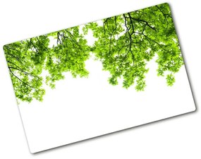 Wallmuralia Deska na krájení skleněná Listy dubu 80x52 cm