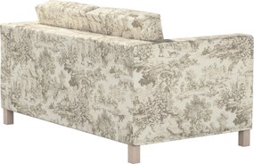 Potah na pohovku IKEA  Karlanda 2-místná, krátký barva hnědá látka vzorované