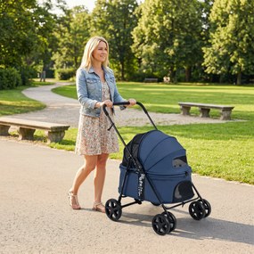 Costway Psí kočárek Skládací psí kočárek s 180° nastavitelnou