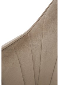 Kondela Designové křeslo, šedohnědá Taupe Velvet látka, ZIRKON