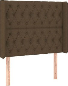 Box spring postel s matrací a LED tmavě hnědá 90x190 cm textil 3139080