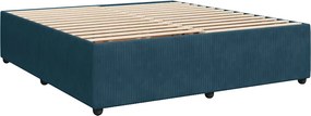 Box spring postel s matrací modrá 180 x 200 cm samet 3287822
