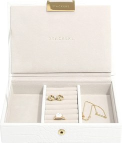 Krabička na šperky Stackers Croc s poklicí mini bílá