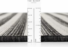 Ted Baker, Kusový koberec Ted Baker Haringey 106392 Black White ovál, 160x230, černobílá, chodba / předsíň