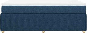 Box spring postel s matrací modrá 90x200 cm textil 3285545