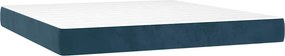 Box spring postel s matrací tmavě modrá 160x200 cm samet 3137975