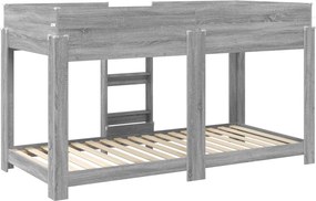 Patrová postel pro děti Šedá Sonoma 90 x 190 cm 3410536
