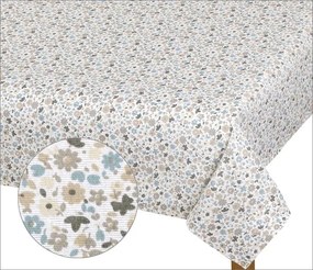 Bellatex Ubrus EMA Kvítek béžová, modrá rozměr 100x100 cm
