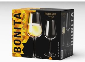 BOHEMIA PRESTIGE BONITA SKLENICE NA VÍNO 360ML SADA 6KS
