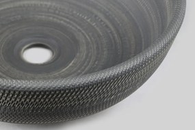 Sapho, PRIORI keramické umyvadlo, průměr 41 cm, 15 cm, barva šedá se vzorem, PI024