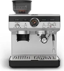 Krups Precision XP801T černá / Pákový kávovar / nerezová ocel / otočné