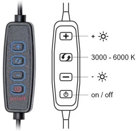Ecolite LU13A-BI- LED Stmívatelná stolní lampa LIPA LED/10W/230V 3000-6000K bílá
