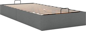 Osmanský rám postele bez matrací tmavě šedá 90x200 cm textil 3310848