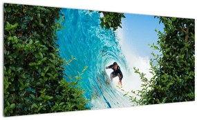 Abstraktní obraz surfaře (100x40cm)