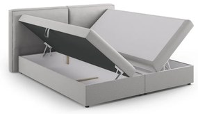 Světle šedá boxspring postel s úložným prostorem 160x200 cm Arendal – Cosmopolitan Design