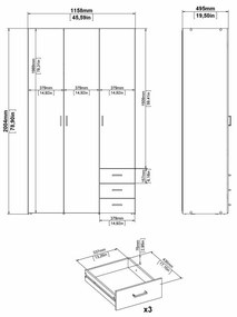 Tvilum Skříň Sid 3d3s sonoma