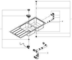 GROHE 31588SD1 - Dřez K500 1160 × 500 mm nerez