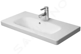 DURAVIT - DuraStyle Umyvadlo nábytkové Compact, 785x400 mm, s 1 otvorem pro baterii, s WonderGliss, alpská bílá (23377800001)