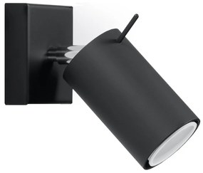 Sollux Lighting Nástěnné svítidlo RING Černá