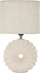Krémová keramická stolní lampa s textilním stínidlem (výška 40 cm) Anemone – Mauro Ferretti