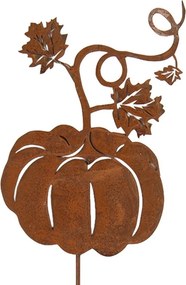 Rustikální rezavý zápich dýně Pumpkin Rust - 14*1*55 cm