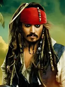 NORIMPEX Diamantové malování Piráti - Jack Sparrow / 30x40 cm