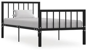 Rám postele černý kov 100 x 200 cm,  284569 HangarStore.cz