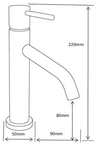 Mexen Rumba Umyvadlová baterie, Bílá,73500-20