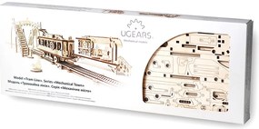 Ugears 3D dřevěné mechanické puzzle Mechanical Town tramvajová linka