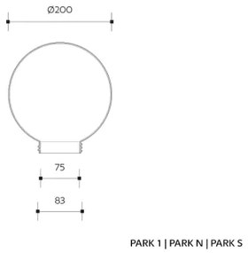 Koule z plexiskla pro svítidla PARK kouřová ZOK-200