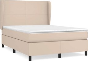 Box spring postel s matrací cappuccino 140x200 cm umělá kůže 3128918