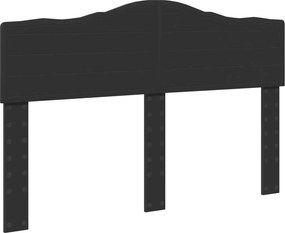 Rám postele s čelo Černá 160 x 200 cm Masivní borové dřevo 3412872