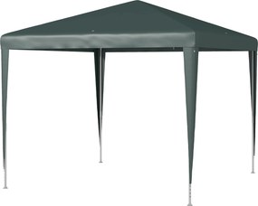 Outsunny Altán 2.7x2.7m Obdélníkový Voděodolný Stabilní Zimní Altán Party Stan Zahradní Altán Marquee pro Kempování Zahrada, Tmavě zelená