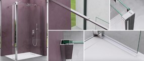 design sprchový kout WALK-IN box BREMEN - Chrome SIDE 50-160cm