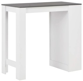 vidaXL 280216 Marketos Bar Table with Shelf White 110x50x103 cm