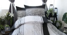 XPOSE ® Bavlněné povlečení na dvě lůžka ŠTĚPÁNKA - šedá 70X90, 140X200