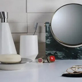 ELEMENTS BY SPIRELLA Kelímek na zubní kartáčky ESSOS matně bílá / kera
