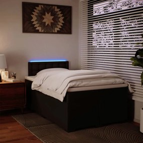 Box spring postel s matrací černá 120x190 cm umělá kůže 3288412