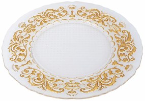 VILLA D’ESTE HOME TIVOLI Designový talíř  se zlatým zdobením Dorat, 32 cm