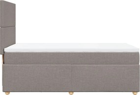 Box spring postel s matrací taupe 100 x 200 cm textil 3291188