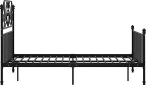 Rám postele černý kov 120 x 200 cm 324847