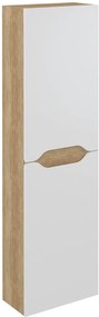 Sapho Sapho, WAVE skříňka vysoká 40x140x20cm, levá/pravá, bílá/dub Alabama, WA250-3022