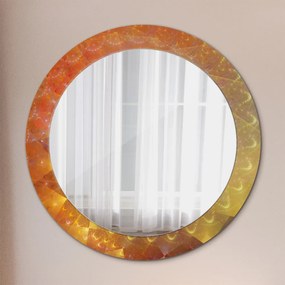 Kulaté dekorativní zrcadlo Spirálová abstrakce fi 70 cm