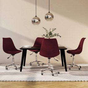 Otočné jídelní židle 4 ks fialové textil,  3085386