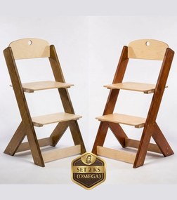 Lucas Wood Style - rostoucí židle OMEGA III zvýhodněný set 2 ks - kaštan +  mahagon