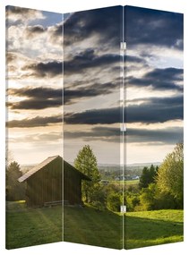 Paraván - Chata na louce (126x170 cm)